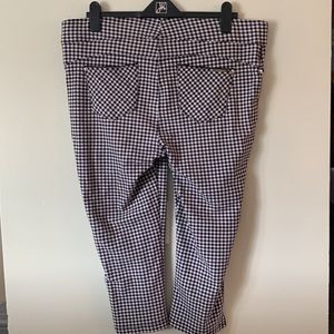 Pants & Jumpsuits | Black And White Checkered Pull On Capri With Black ...